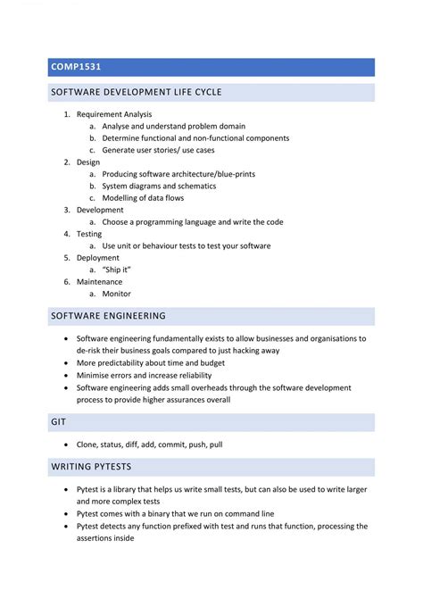 comp1531 notes comp1531 software engineering fundamentals unsw