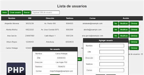 Vaidrollteam Crud BÁsico Y FÁcil De Usuarios En Php Mysql Html Y Css