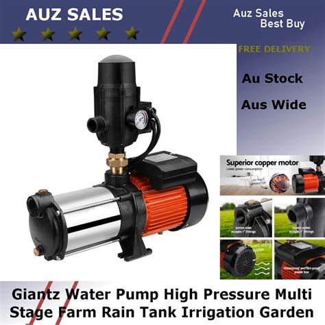 Giantz Water Pump High Pressure Multi Stage Farm Rain Tank Irrigation Garden Auz Sales Online