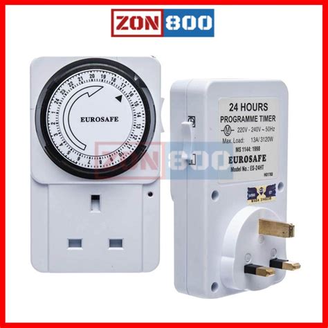 Eurosafe Sirim 24 Hours Programme Timer Power Controller Socket 1pc Sum Brand Shopee Malaysia