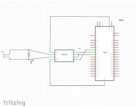 Schematic Diagram For Lpc1768 And Sp485e Connection To Dynamixel Rx 64