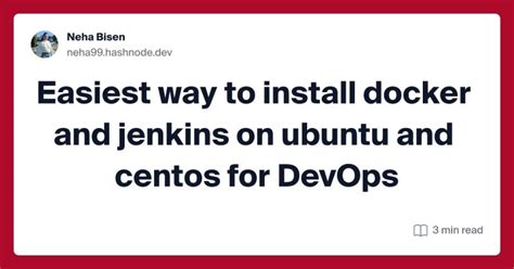 Neha Bisen On Linkedin Linux Install Docker Install Jenkins Devops