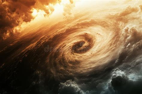 Vortex Of Clouds Captured During A Dramatic Weather Phenomenon In The Sky Stock Image Image Of
