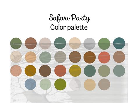 Safari Color Palette Color Palette Procreate Color Palette Etsy