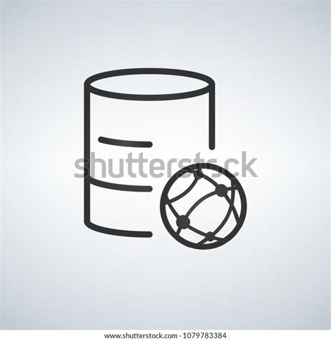 Linear Database Server Isolated Flat Web Stock Vector Royalty Free 1079783384 Shutterstock