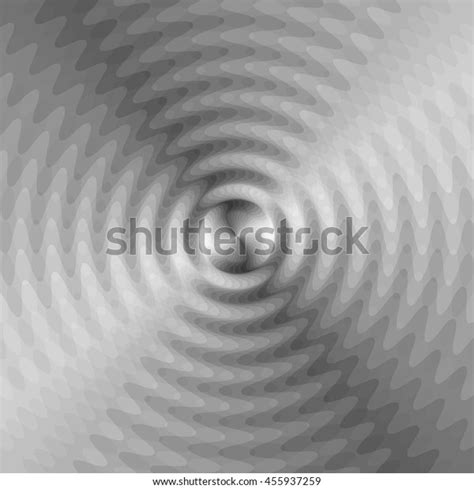Vector Illustration Monochrome Expanding Waves Intersect Stock Vector