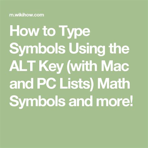 How To Type Symbols Using The ALT Key Alt Codes More Symbols Editing Symbols Keyboard Symbols