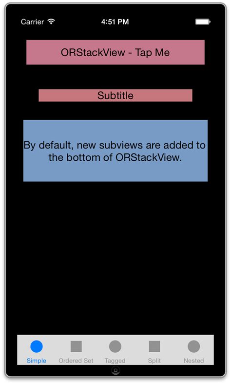 GitHub Orta ORStackView Vertically Stack Views Using Auto Layout With An Order Specific