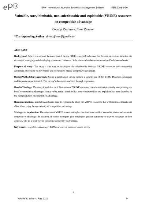 pdf valuable rare inimitable non substitutable and exploitable