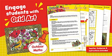 Outdoor Maths Grid Art Lenseignant A Fait Twinkl