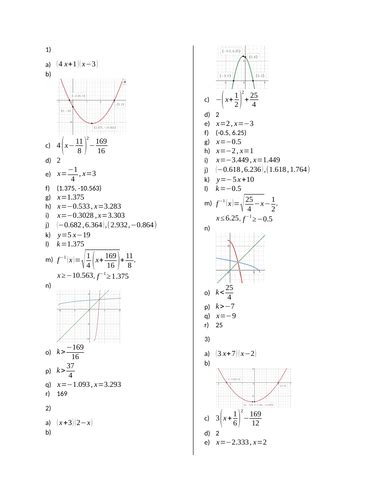 Quadratic Function Flashcards Teaching Resources