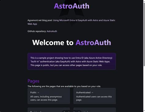 Using Microsoft Entra Id Easyauth With Astro And Azure Static Web App