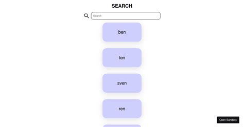 React Search Codesandbox