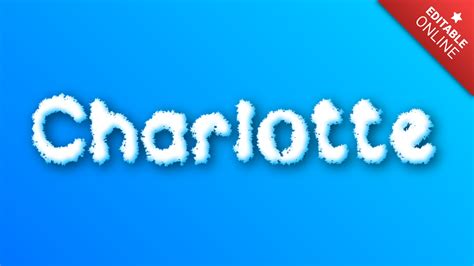 Charlotte 3d текстовое облако Генератор текстовых эффектов