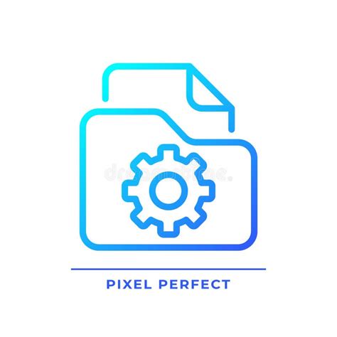 File Management Pixel Perfect Gradient Linear Vector Icon Stock Vector