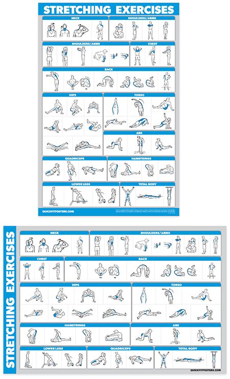 Stretching Exercises Poster Workout Posters