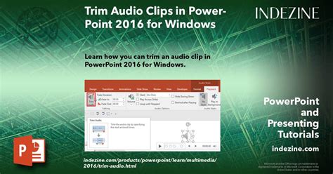 Trim Audio Clips In PowerPoint 2016 For Windows