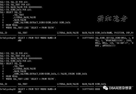 oracle获取sql绑定变量值的方法总结 墨天轮