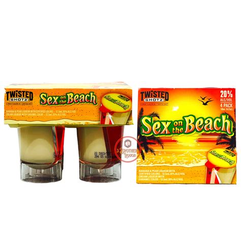 twisted shotz sex on the beach flavoured 4pk mixed shots rtd