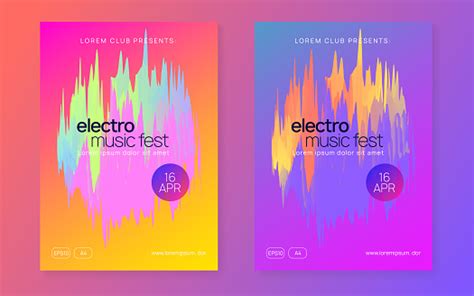 댄스 파티 인디 하우스 배너 커버에 대한 재미있는 효과 디스코와 나이트 라이프 디자인 잡지 레이아웃을 위한 기하학적 패턴입니다