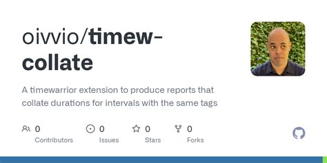 Github Oivvio Timew Collate A Timewarrior Extension To Produce Reports That Collate Durations