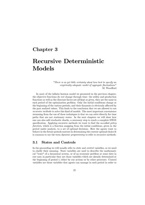 chapter 3 recursive deterministic models chapter 3 recursive