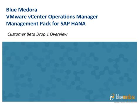 Vmware Vcenter Operations Vcops Management Pack For Sap Hana Overview Ppt