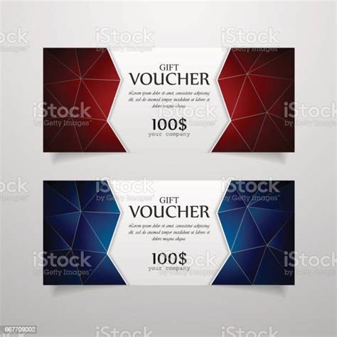 다채로운 선물 바우처 템플릿 현대 그라데이션 다각형 디자인 벡터 그림입니다 0명에 대한 스톡 벡터 아트 및 기타 이미지 0명 가격 개념과 주제 Istock