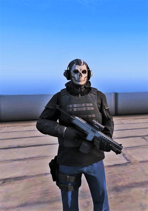 Ghost From Call Of Duty Mw2 2022 For Skin Control Gta5