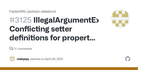 Illegalargumentexception Conflicting Setter Definitions For Property With More Than 2 Setters