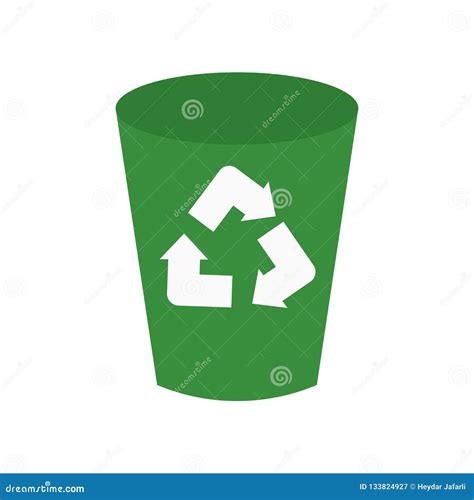 Recycle Bin Icon Vector Sign And Symbol Isolated On White Background
