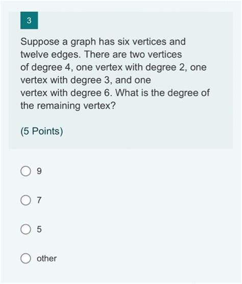 Solved Suppose A Graph Has Six Vertices And Twelve Edges Chegg