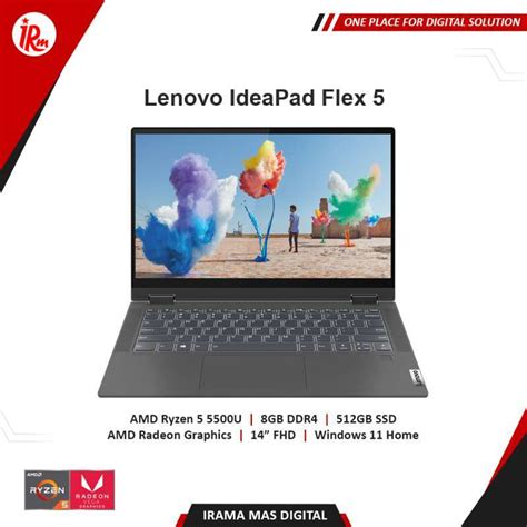 Jual Lenovo Ideapad Flex Amd Ryzen U Gb Gb Ssd W Di Seller Irama Mas Digital