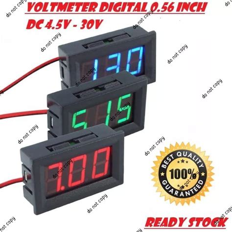 Jual Voltmeter DC 4 5V 30V Voltmeter Digital Volt Meter 0 56inch Alat Ukur Tegangan Volt Murah
