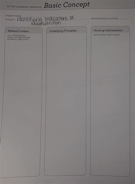 Please Help Me Fill Out This Basic Concept Sheet For Identifying