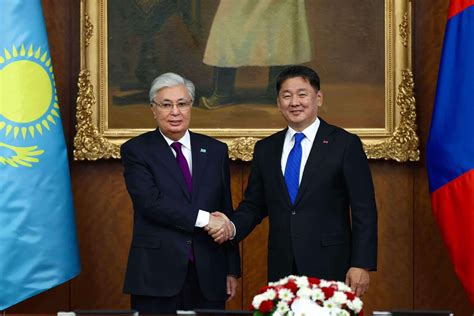 Монгол Улсын Ерөнхийлөгч У Хүрэлсүх Бүгд Найрамдах Казахстан Улсын Ерөнхийлөгч К Токаев нар