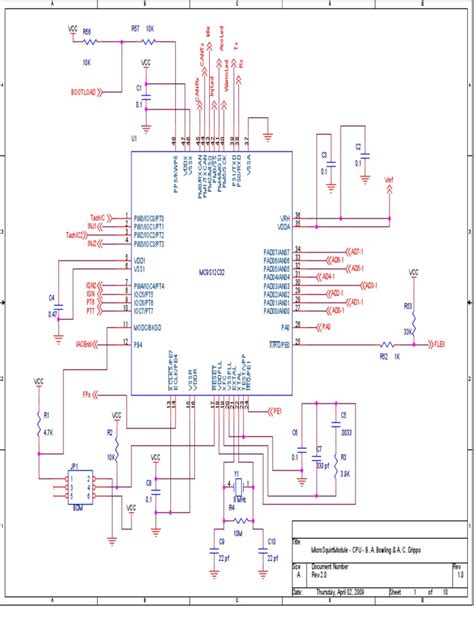 Schematic Diagram Of An Automotive Engine Control Module Showing
