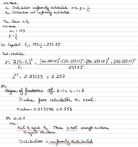 [solved] calculate the test statistic determine the p value reject