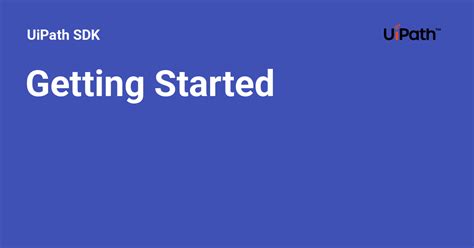 getting started uipath sdk