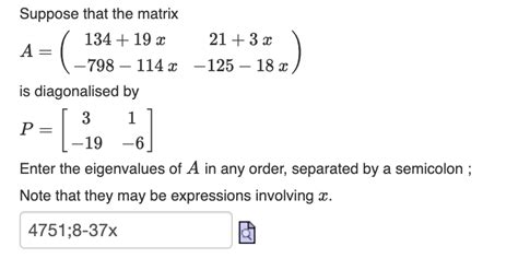 Solved Suppose That The Matrix Chegg Com