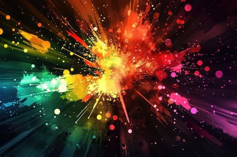 Abstract Colorful Explosion Premium Ai Generated Image