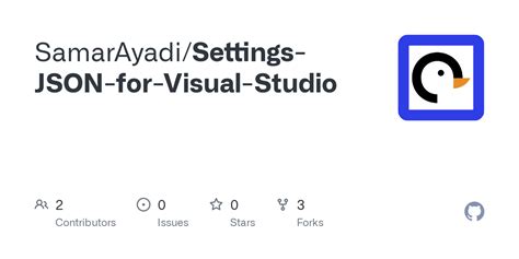 GitHub SamarAyadi Settings JSON For Visual Studio