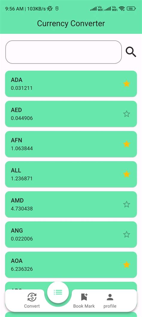 Currency Conveter App Using Online Api