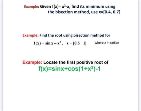 Solved Example Given F X X X Find Its Minimum Using The Chegg