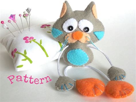 Skinny Cat PDF Sewing Patterns Cute Cat Toy Felt Cat