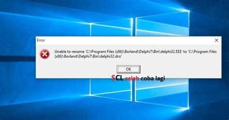 Mengatasi Error Unable To Rename Delphi Menjadi Delphi Dro Blog On