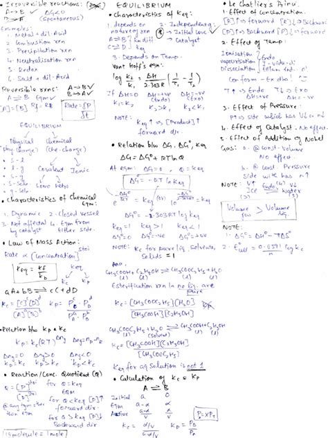 Equilibrium Short Notes Pdf