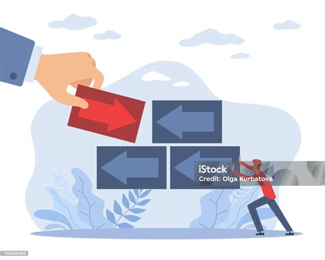 경쟁 진보에 장애 사업 삶 및 직장에서의 어려움 남자 이동 화살표 전문적인 야망 목표 달성 불평등 한 싸움 벡터 만화 플랫 고립 된 개념 개념에 대한 스톡 벡터 아트 및