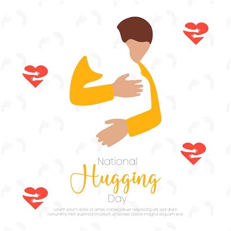 Premium Vector National Hugging Day Social Media Template For