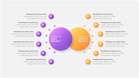 Premium Vector Process Workflow Features Options Comparison Chart